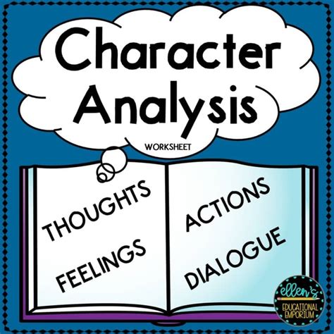 Character Analysis Worksheet By Ellens Educational Emporium Tpt