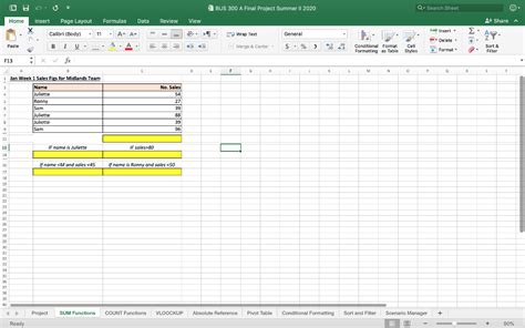 business computing excel sheet and excel formulas
