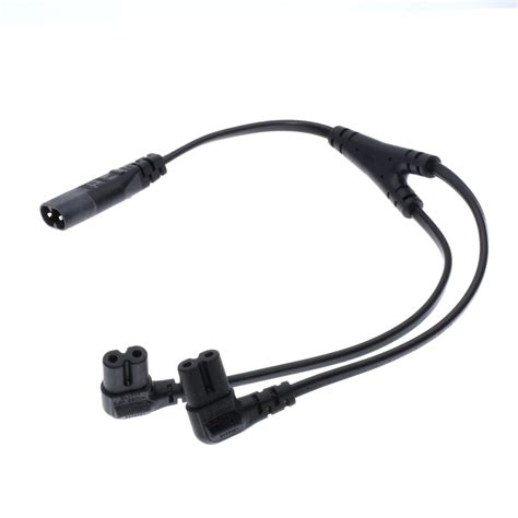 Iec320 C8 To 2x C7 Y Split Ac Power Cord Iec Figure 8 Male To 2 Female 1 In 2 Out Ac Power Cable