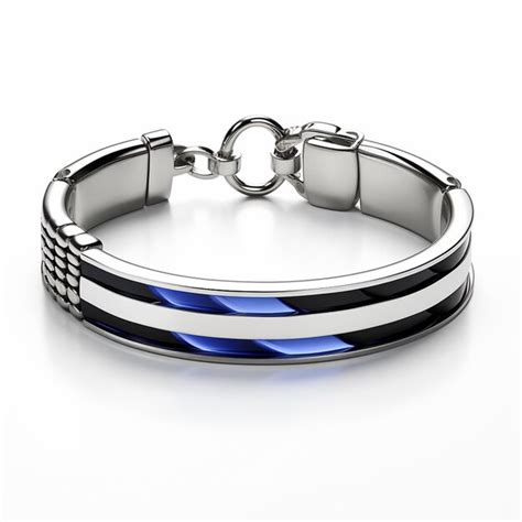 Premium Ai Image Thin Blue Line Braclet
