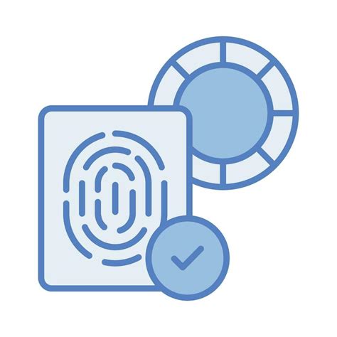 Biometric Verification Vector Design Isolated On White Background