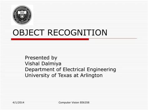Ppt Object Recognition Powerpoint Presentation Free Download Id532649