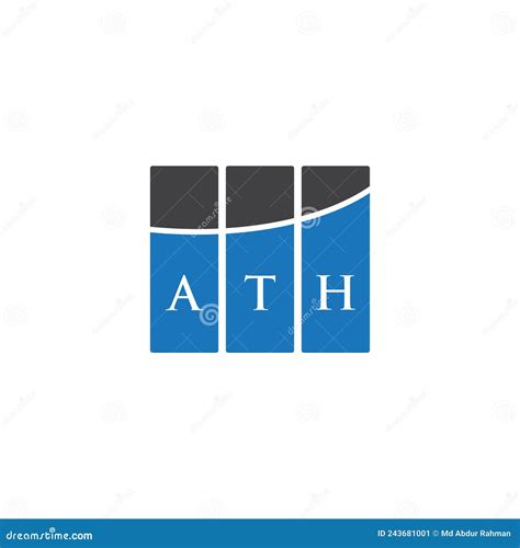 Ath Letter Logo Design On Black Background Ath Creative Initials