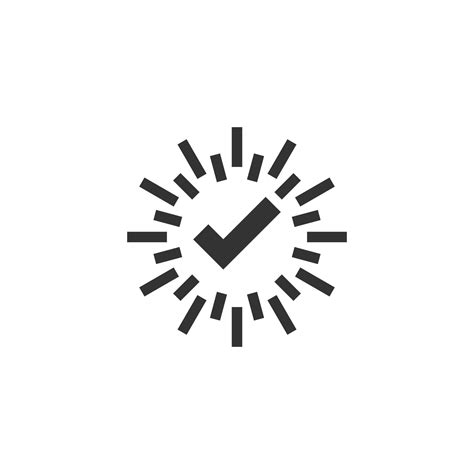 Check Mark Sign Icon In Flat Style Confirm Button Vector Illustration