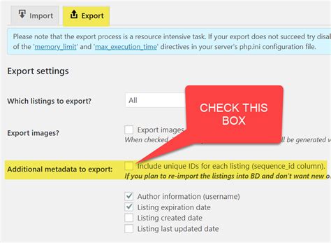 CSV Import Export Business Directory