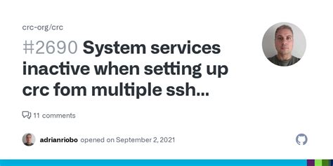 System Services Inactive When Setting Up Crc Fom Multiple Ssh Sessions