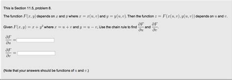 Solved The Function F X Y Depends On X And Y Where X Chegg Com