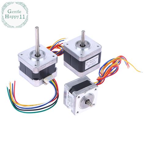 Gentlehappy สเต็ปมอเตอร์ไฮบริด Cnc Nema 17 42 มม 2 เฟส 4 สาย เพลา 5