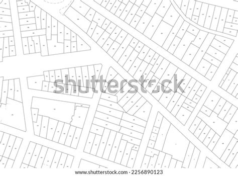 Urban Planning Territory Cadastral Plan Plot Stock Illustration