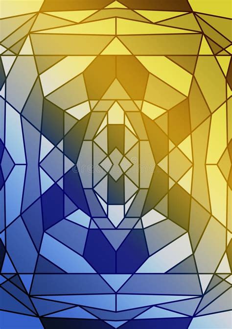 Geometirc Line Design With Color Gradient Background Decoration Stock Illustration