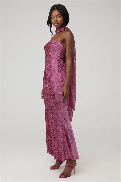 For Love And Lemons Francesca Maxi Dress In Purple Fashionpass