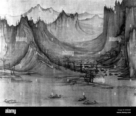 Xu Daoning Fishing In A Mountain Stream