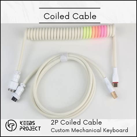 𝗥𝗘𝗔𝗗𝗬 𝗦𝗧𝗢𝗖𝗞 Custom Coiled Cables for Mechanical Keyboards Eva coiled cable Black Cables