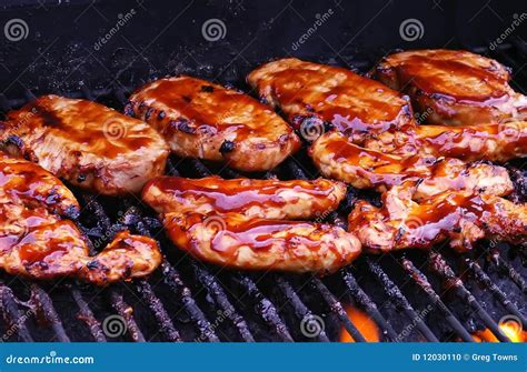 Poulet De Bbq Sur Le Gril Photo Stock Image Of Nourriture 12030110
