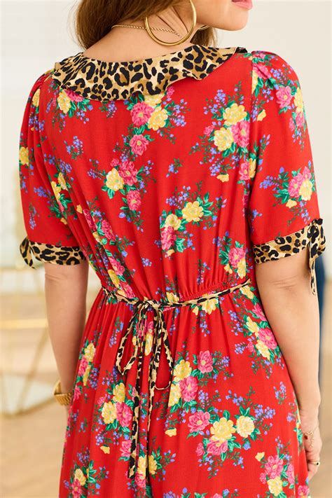 Buy Myleene Klass Red Mix Print Midi Dress From Next Ireland
