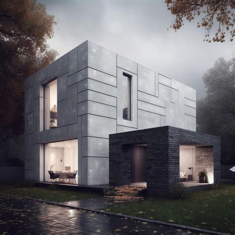 Premium Ai Image A House With A Brick Exterior And A Large Window That Saysthe Word Quot On