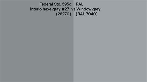 Federal Std 595c Interio Haxe Gray 27 26270 Vs RAL Window Grey RAL