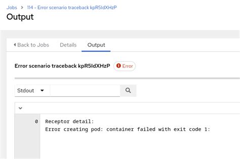 can t get output from an ansible runner traceback when ran as