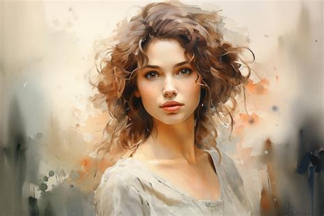 Premium Ai Image Portrait Of A Woman Painted