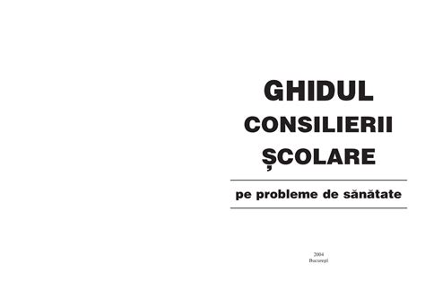 6853621 Ghidul Consilierii Scolare Pe Probleme De S N Tate