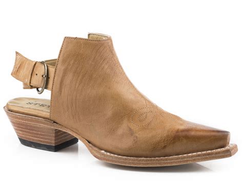 Stetson Ladiess Tan Fashion Snip Toe Isla Boots
