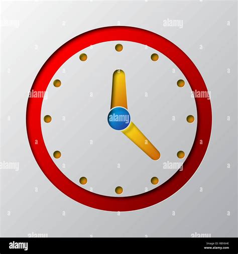 Red Clock Cut Out Stock Vector Images Alamy