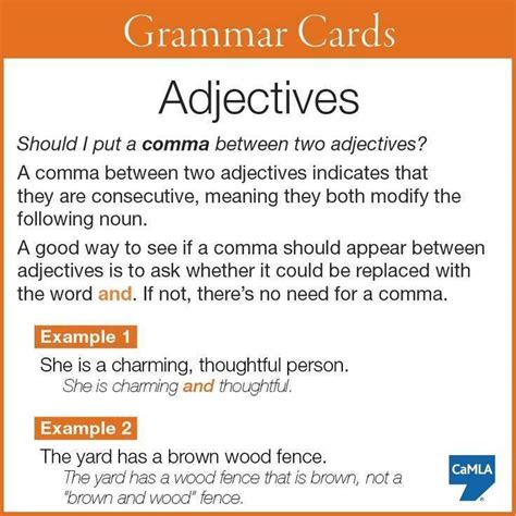 Commas Between Adjectives Sentences