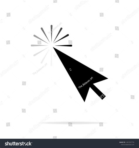 Computer Mouse Click Cursor Gray Arrow Stock Vector Royalty Free 1401957776 Shutterstock