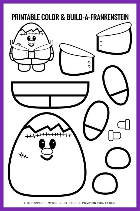 Printable Color And Build Frankenstein
