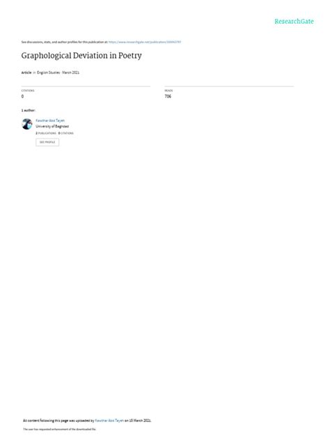 Graphologicaldeviationinpoe Try Pdf Language Arts And Discipline
