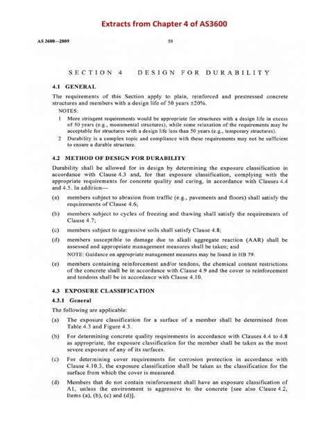 Extracts From Chapter 4 Of As3600 Pdf