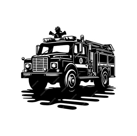 Premium Vector Firefighter Car Vector Illustration Icon