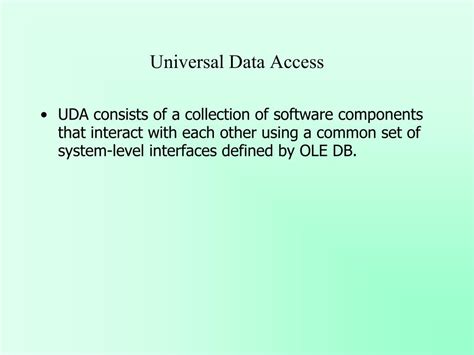 ppt universal data access and ole db powerpoint presentation free