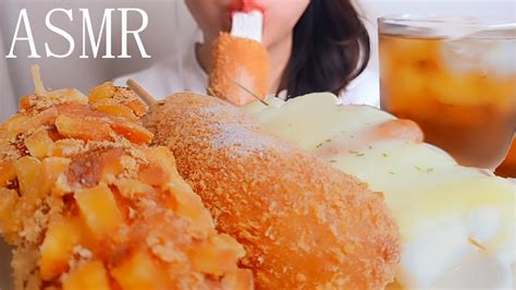 Asmr チーズハットグ Cheesy Corn Dogs 치즈핫도그【eatingsoundsmukbang먹방咀嚼音食べる音