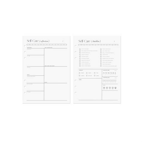 Self Care Reflection And Checklist Pdf Nitty N Gritty