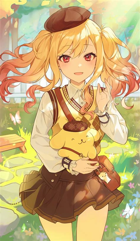 Saki Tenma X Pompompurin 💛 Saki Character Design Vocaloid