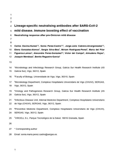 Lineage Specific Neutralising Antibodies After Sars Cov 2 Mild Disease