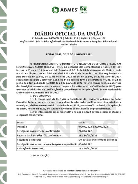 Edital Rnc 2022 Pdf