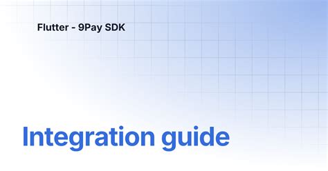 Integration Guide Flutter 9pay Sdk