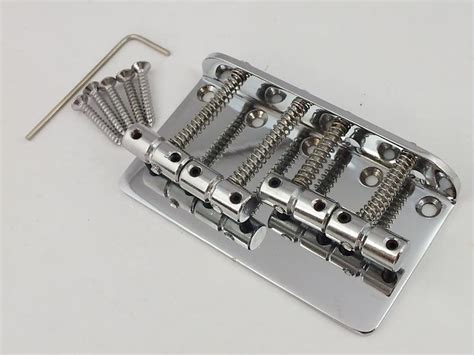 Chrome 4 String Bass Guitar Bridge For Precision And Jazz Reverb Uk
