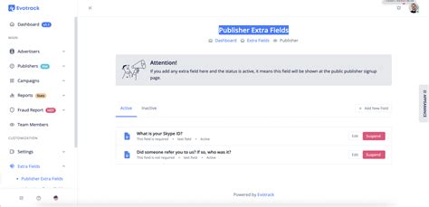 extra fields documentation