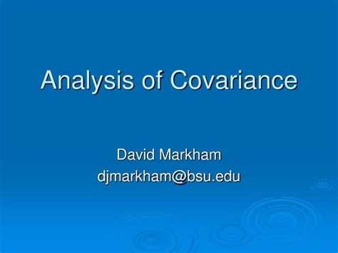Ppt Analysis Of Covariance Powerpoint Presentation Free Download