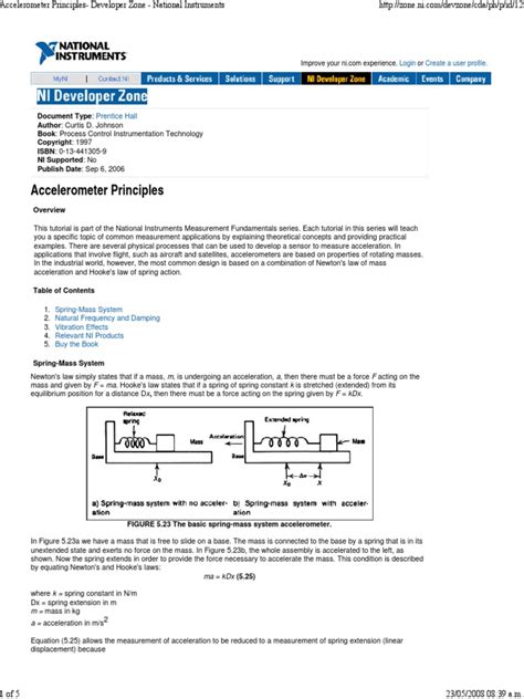 Accelerometer Principles Pdf Accelerometer Physics