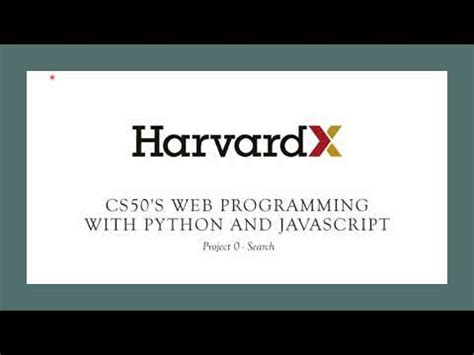 Cs Web Programming With Python And Javascript Project Search