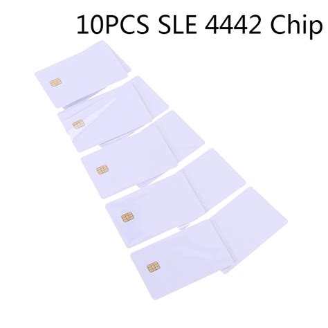 10PCS SLE 4442 Chip With Hico Magnetic Stripe Contact IC Card 2 In 1