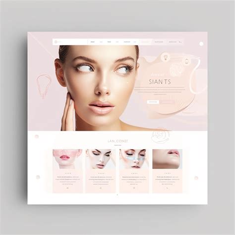 Web Design Ui Ux Landing Page For Skin Aesthetics Clinic Premium Ai