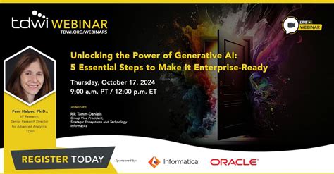 Webinar Generativeai Ai Enterpriseai Aiinsights Tdwi
