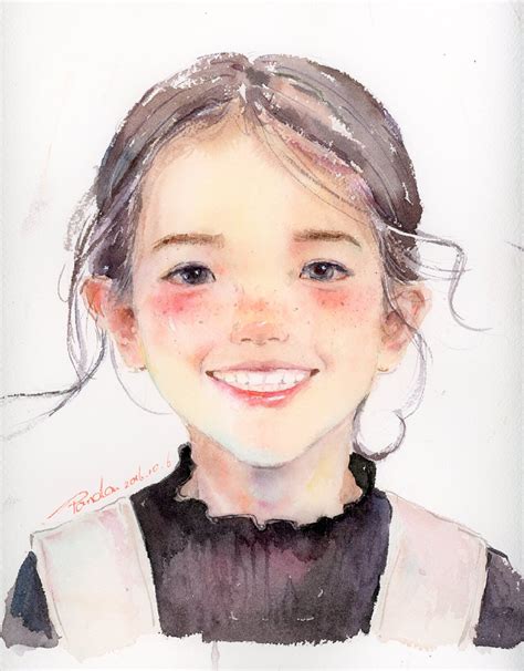 【小熊猫】水彩手绘人物水彩教程人物卡通头像手绘水彩 熊猫胖哒 站酷zcool