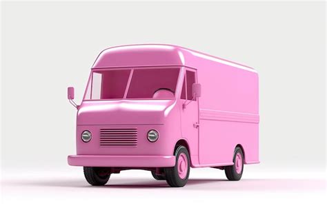 Premium Ai Image 3d Rendering Of A Stylish And Graceful Delivery Box Van