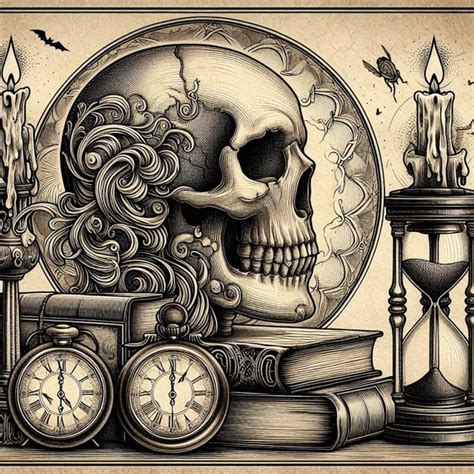 8 000 Skull Clock Tattoo Forearm Pictures